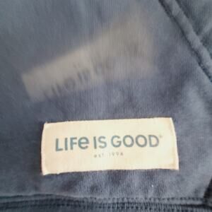 Life Is Good | Tops | Life Is Good Hoodie Womens Xl Blue Full Zip ...